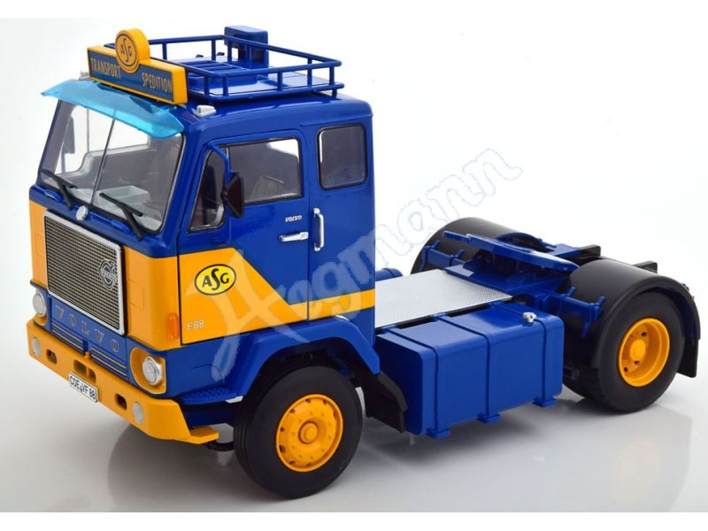 1/18 Volvo F88 blue/yellow AS Road Kings 1:18 Volvo F88 ASG Transport ...