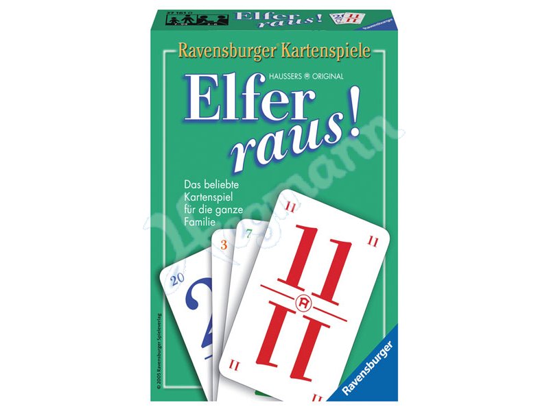Elfer raus Serie: ERW.KARTENSPIELE, Inhalt: 80 Karten, 1 Spielregelheft ...