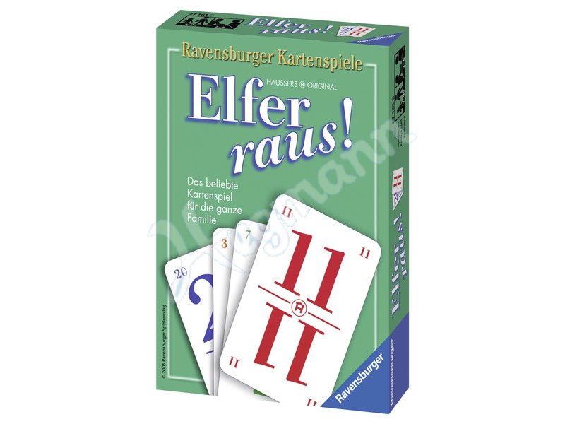 Elfer raus Serie: ERW.KARTENSPIELE, Inhalt: 80 Karten, 1 Spielregelheft ...