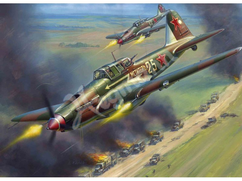 1:72 Ilyushin IL-2M Soviet WW Zvezda TAMIYA-CARSON 927279